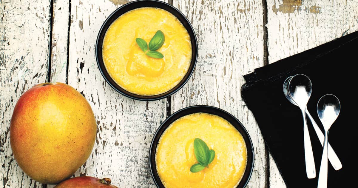 Mousse à la mangue et basilic | Zeste