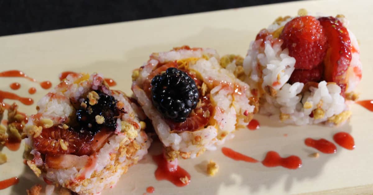 Maki dessert aux petits fruits, au yogourt et au granola | Zeste