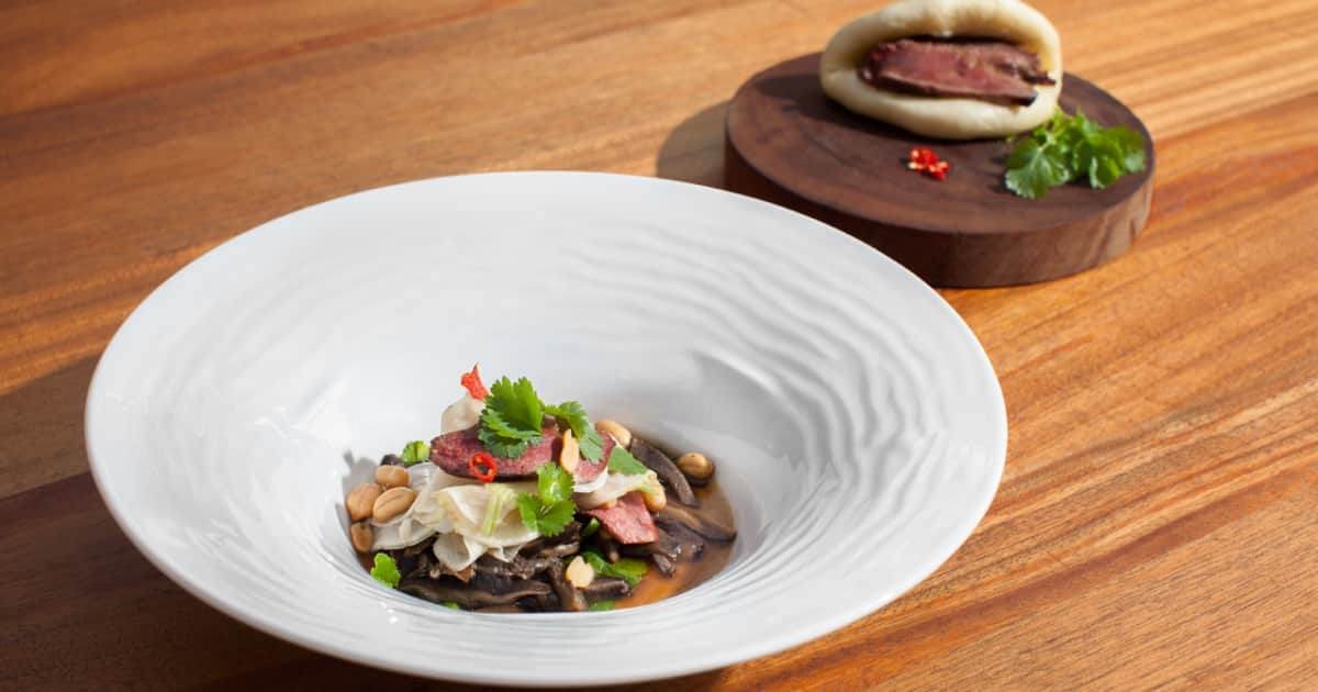 Satay de canard avec soupe tonkinoise de shiitake | Zeste