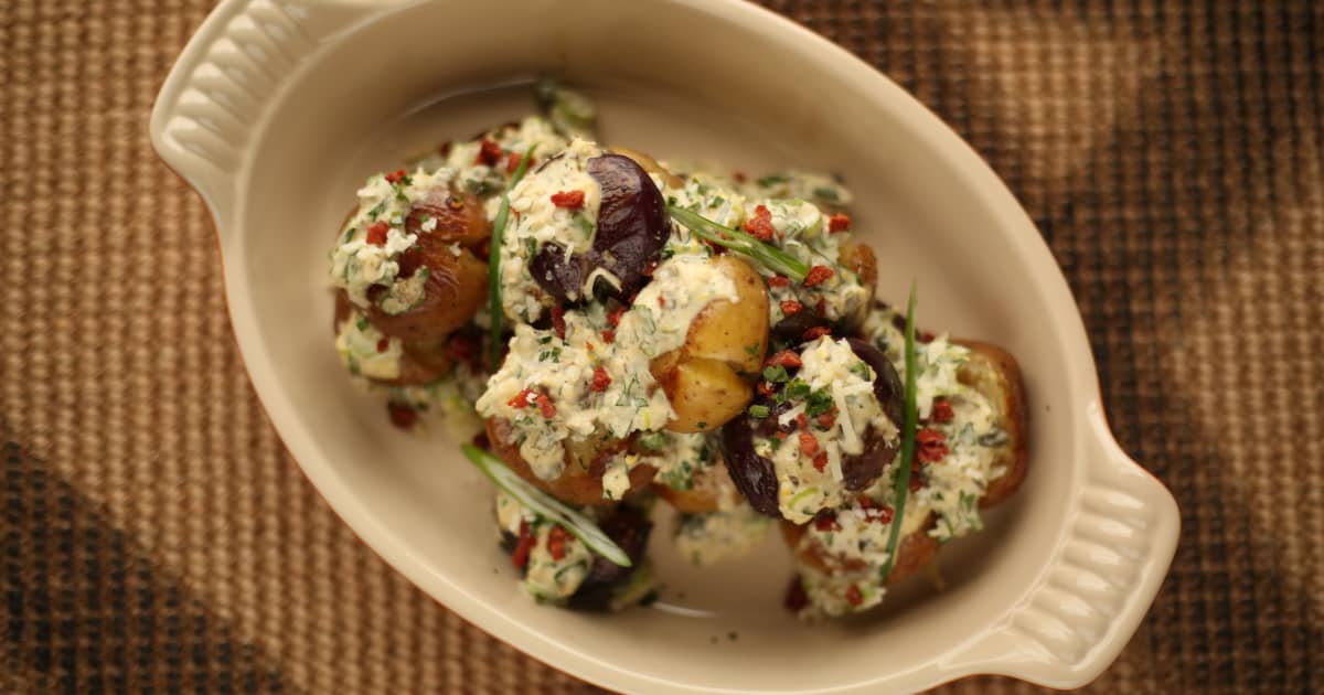 Salade de grelots et croustillant de jambon | Zeste