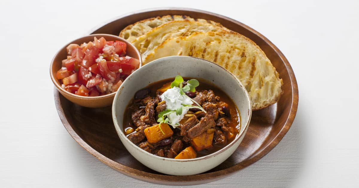 Recette de chili au boeuf et à la courge | Zeste