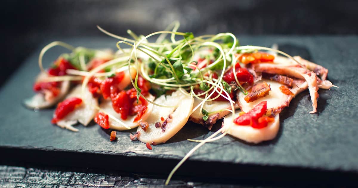 Recette de carpaccio de pieuvre | Zeste