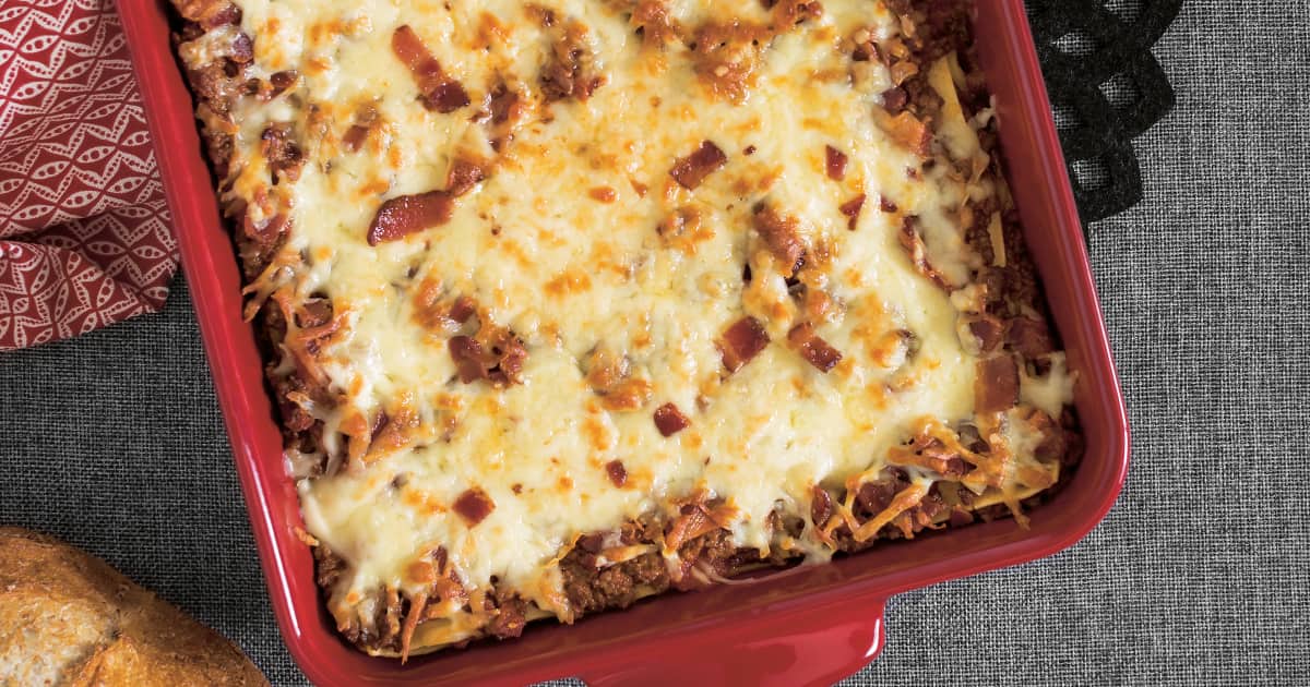 Recette de lasagne au boeuf et au bacon | Zeste