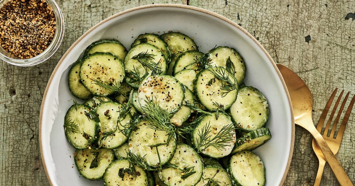 Salade de concombre, herbes et épices | Zeste