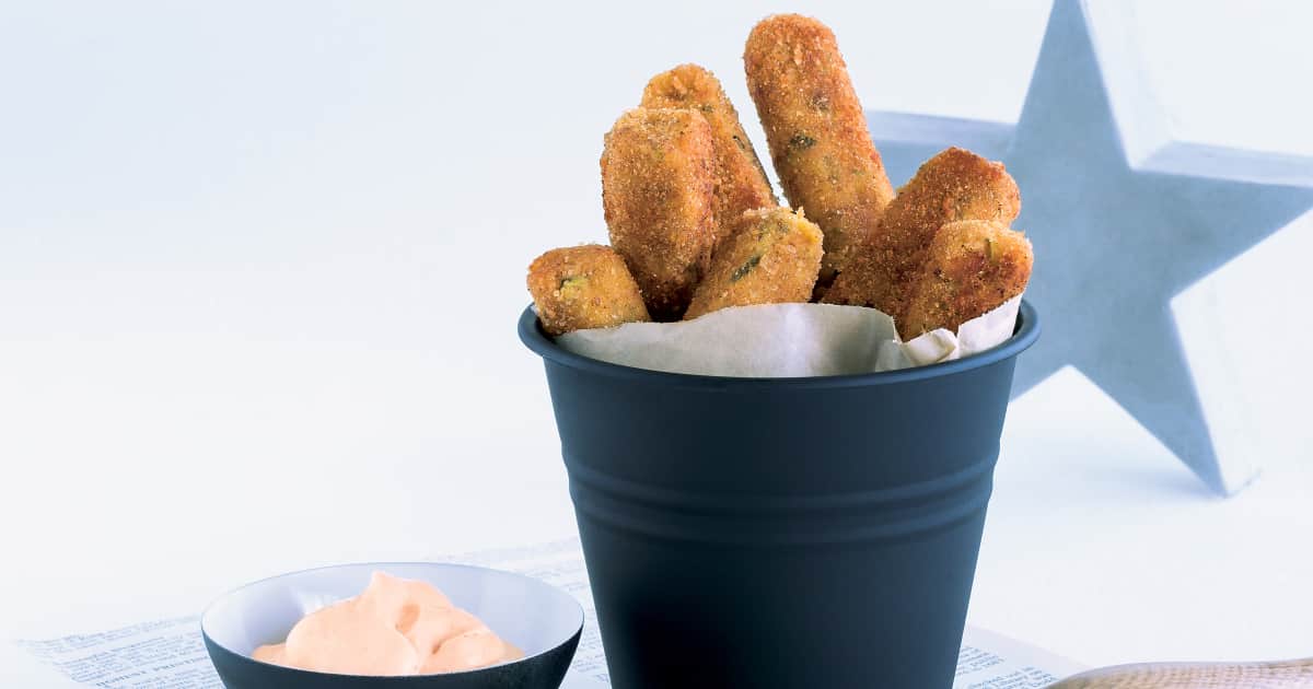 Recette de bâtonnets aux poireaux et au cheddar | Zeste