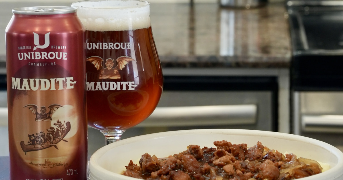 Chair de saucisse braisée à l’érable et à la bière Maudite | Zeste