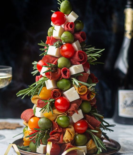 Comment réaliser le sapin de charcuterie des potlucks | Zeste